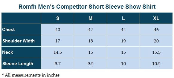 Romfh Men's Competitor Short Sleeve Show Shirt